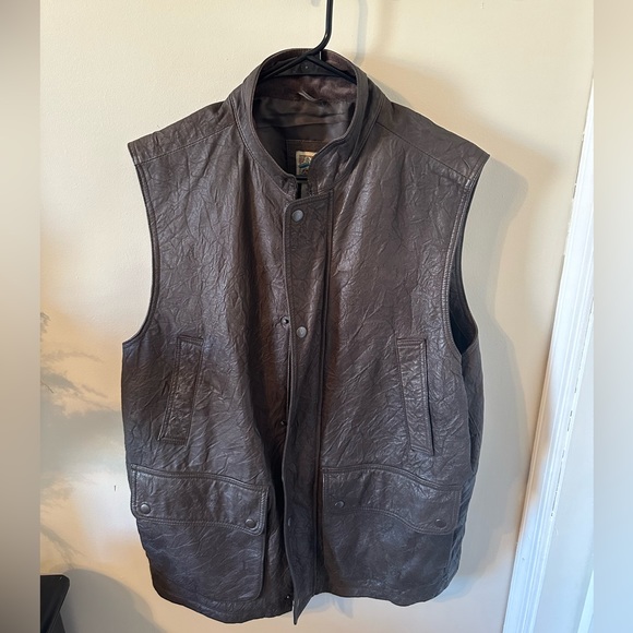 TravelSmith | Jackets & Coats | Vintage Mens Genuine Leather Vest ...